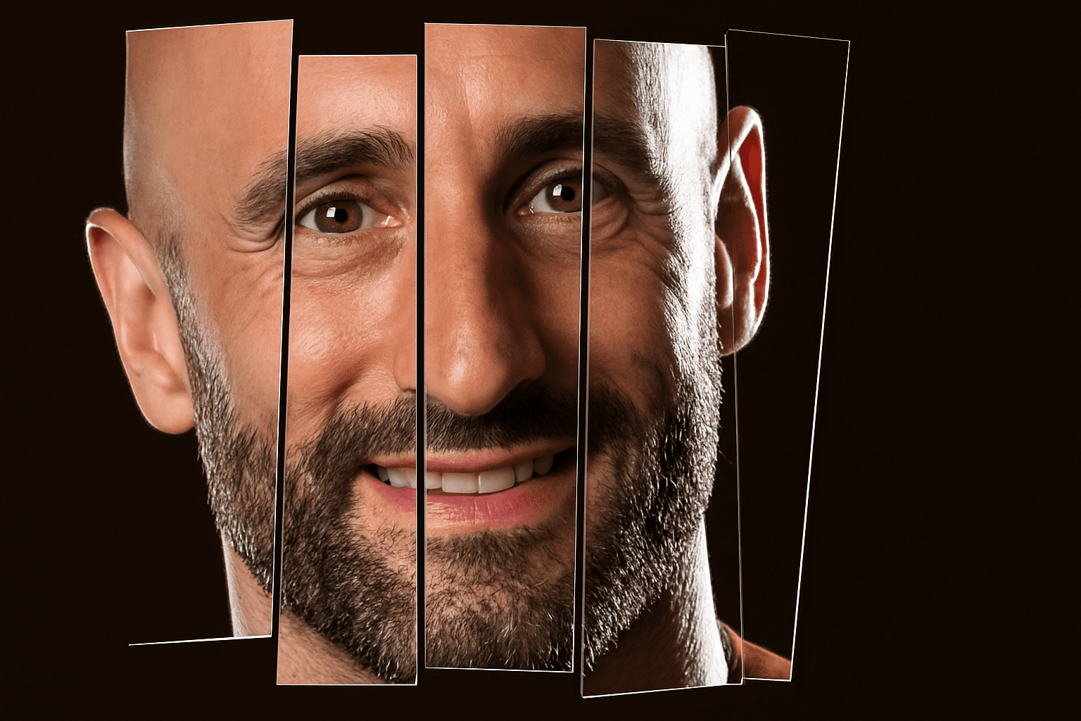 How to Create Overlapping Vertical Photo Strips with Individual Color ...