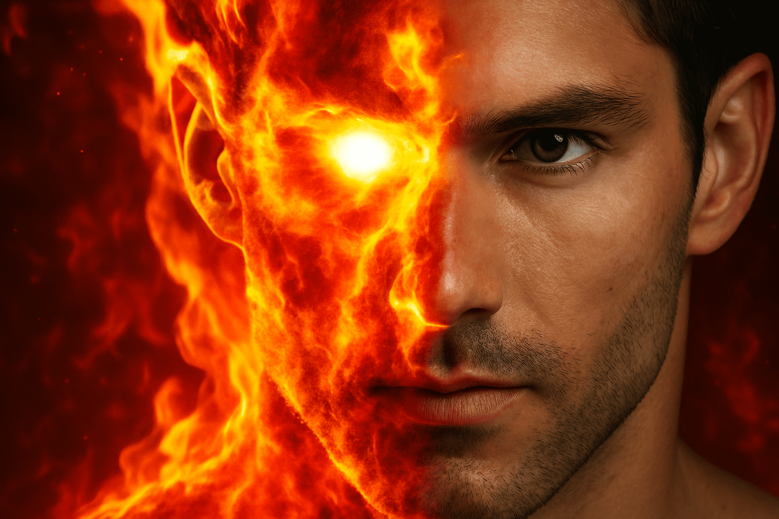 How to Transform a Face into the Fiery Human Torch Using Photoshop ...