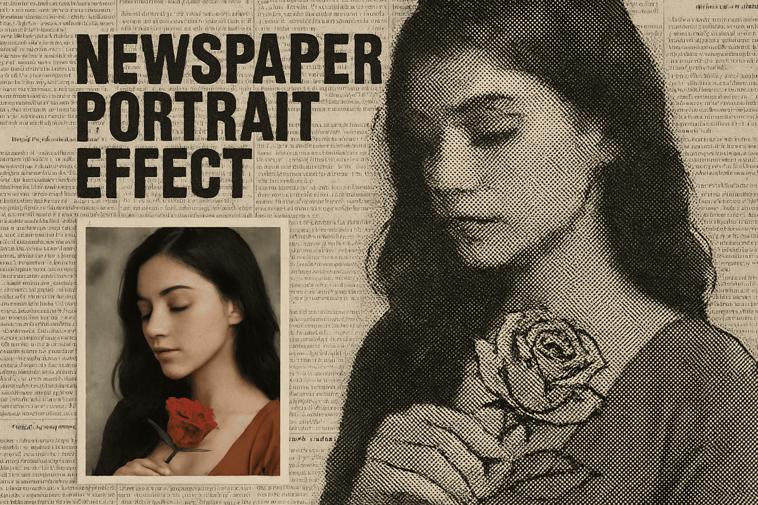 How to Craft Stunning Newspaper Portraits Using Photoshop - Blue Lightning